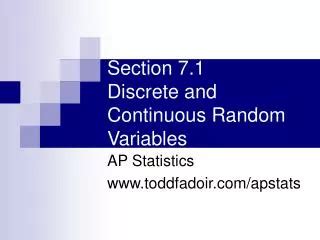 PPT - Discrete and Continuous Random Variables PowerPoint Presentation - ID:3278981