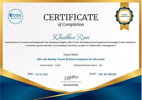 completed power bi data analytics course khushboo rani posted on the