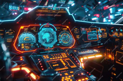 Premium Photo Futuristic Autonomous Car Cockpit With Hud Gui And Iot