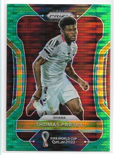 2022 Panini Prizm World Cup Thomas Partey 235 Green Breakaway 45