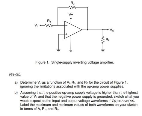 Solved R2 V Rl Figure 1 Single Supply Inverting Voltage