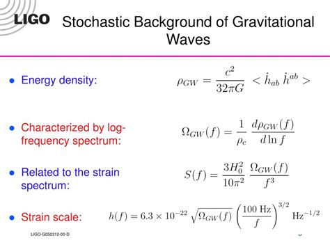 Ppt Upper Limits On The Stochastic Background Of Gravitational Waves From Ligo Powerpoint