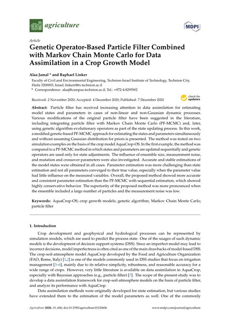 pdf genetic operator based particle filter combined with markov chain