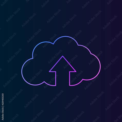Upload Cloud Nolan Icon Simple Thin Line Outline Vector Of Web Minimalistic Icons For Ui And