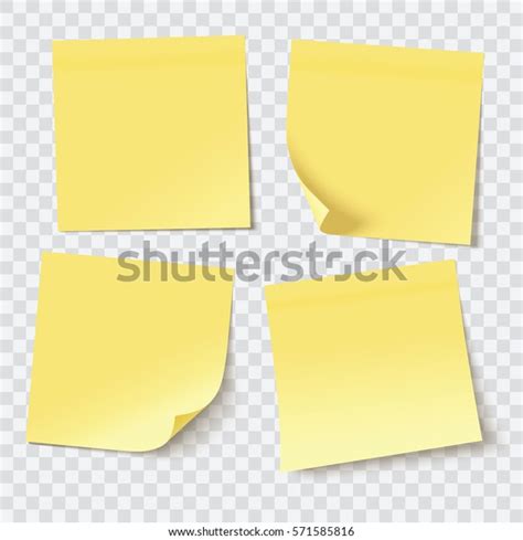 Yellow Sticky Notes Vector Illustration Stock Vector Royalty Free Shutterstock