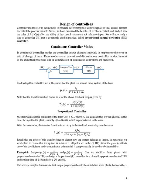 pid controller design pdf pdf control theory control system