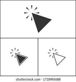 Triangle Pointer Click Icon Isolated On Stock Vector Royalty Free Shutterstock