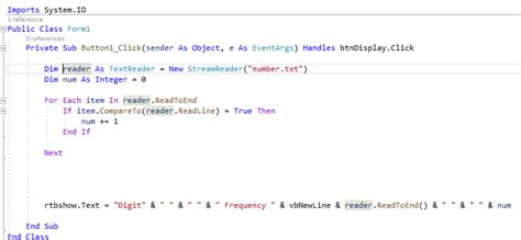 How To Display The Frequency Of Digits From A Text File Stack
