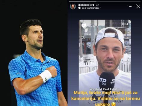 “you Are Not Fit For Office ” Novak Djokovic Encourages Matija Pecotic To Continue Playing On