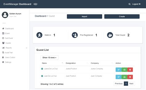 Github K3 L6event Manager Laravel