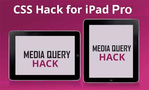Media Query For Ipad Pro Css Misc