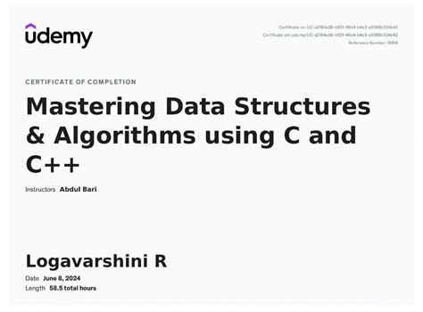 loga varshini on linkedin datastructures cprogramming udemycourse