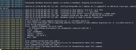 Nodejs Error When Using Docker Compose To Generate A Full Stack