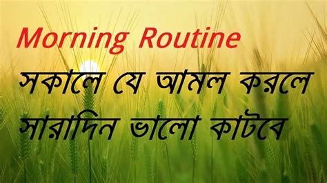 Morning Routine সকালে যে আমল করলে সারাদিন ভালো কাটবে