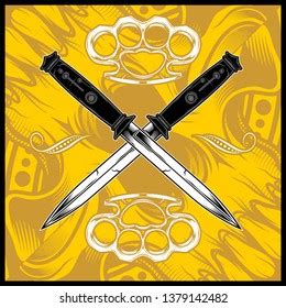 Cross Dagger Hand Drawing Vector Stock Vector Royalty Free