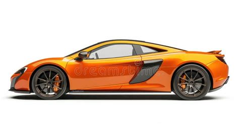 Orange Sports Car Low Angle K Hdr Stock Illustration Illustration Of