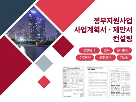 수주 전문가 정부지원사업 계획과 제안서에 대한 컨설팅 크몽