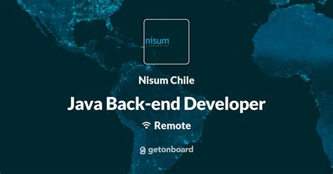 java back end developer at nisum latam remote work from home get