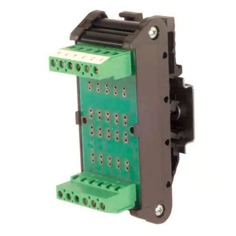 din rail electronic component module for user installation of through