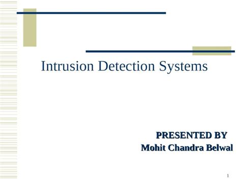 PPT Intrusion Detection System DOKUMEN TIPS