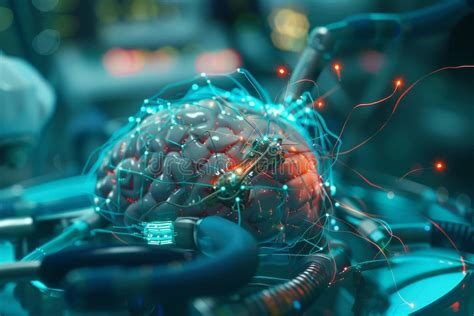 Digital Brain Concept with Neural Network Visualization. Generative AI Stock Image - Image of ...