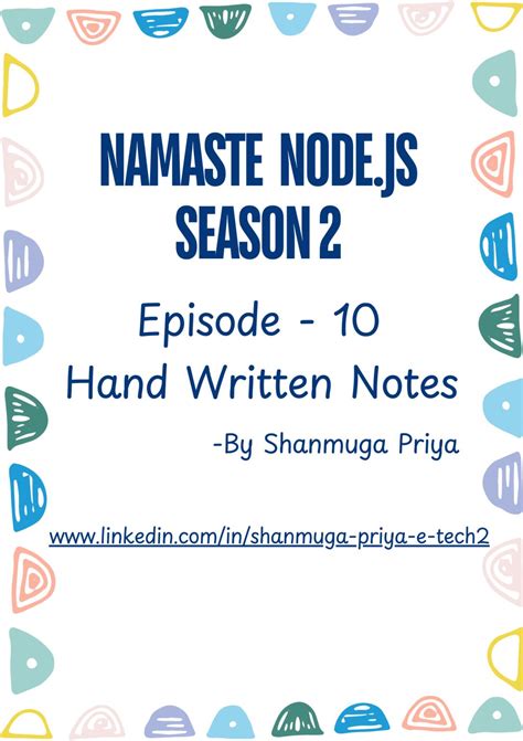 Shanmuga Priya E On Linkedin Namastenode Nodejs Jwtauthentication