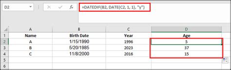 How To Calculate Age In Excel Formulas With Examples