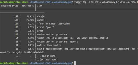 用Rust開發WebAssembly第七章縮小WebAssembly程式 MagicLen