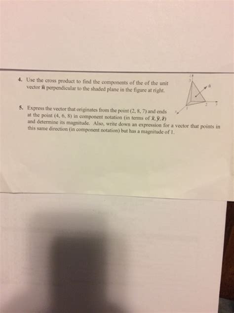 Solved Use The Cross Product To Find The Components Of The Chegg