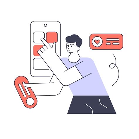 Premium Vector Male Programmer Dating Application Chat Development