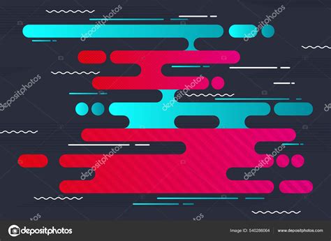 Abstract Mathematical Geometrical Shapes Illustration Background Bright Colored Retro Style