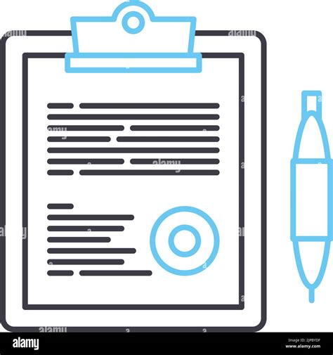 Lease Contract Line Icon Outline Symbol Vector Illustration Concept