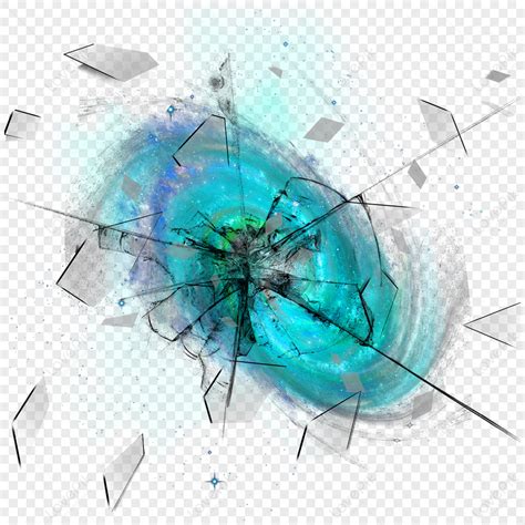 다채로운 갤럭시 우주 일러스트 유리 균열 파편 하늘부서진은하 Png 일러스트 무료 다운로드 Lovepik