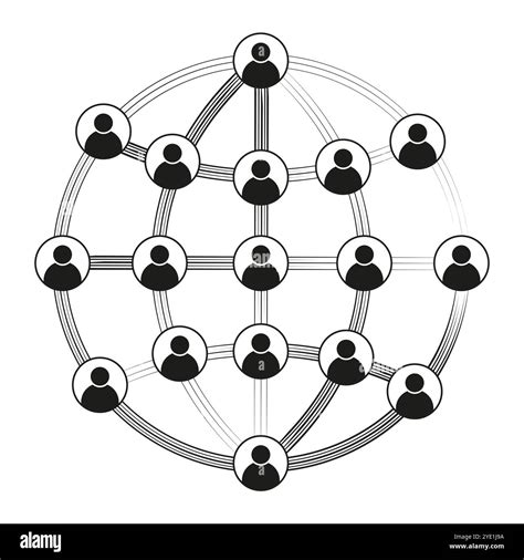 Network Connection Icon Global Communication Structure Social Media Concept People