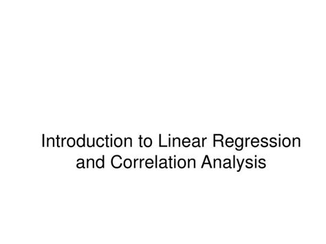 PPT Introduction To Linear Regression And Correlation Analysis PowerPoint Presentation ID