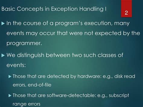exception and event handling ppt download