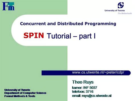 ppt concurrent and distributed programming spin tutorial part i