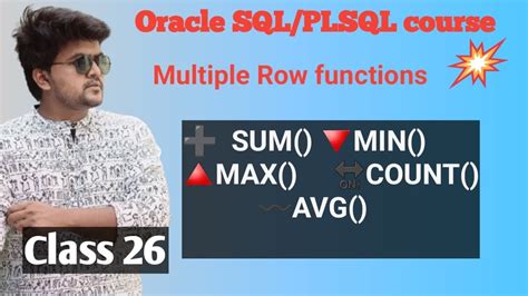 Oracle Sqlplsql Class 26 Functions In Oracle Db Multiple Row