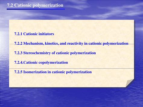Ppt Chapter 7 Ionic Polymerization Powerpoint Presentation Free Download Id 4587540
