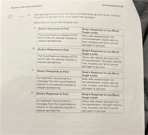 solved module 2 the endocrine systemunit a assignment