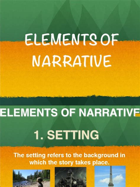 elements of narrative pdf plot narrative narration