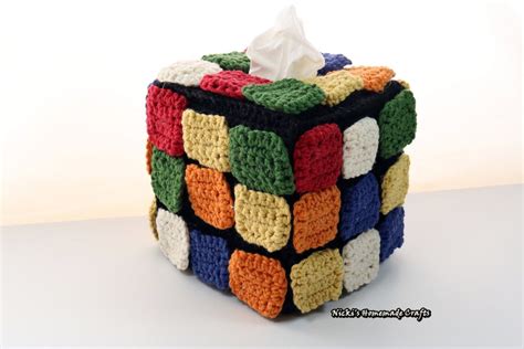 Rubiks Cube Tissue Box Pattern Nickis Homemade Crafts Box