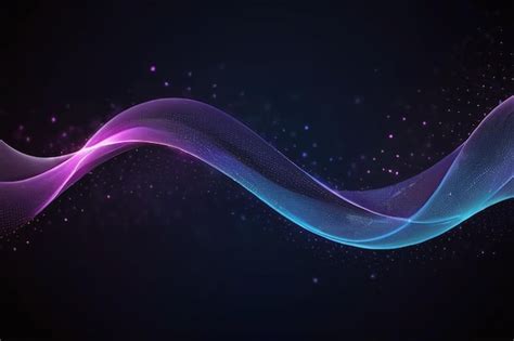 premium photo abstract waving particle technology background design
