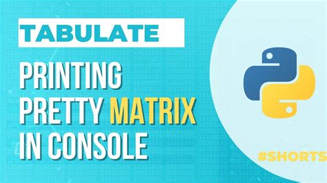 Tabulate The Better Way For Printing Matrix And Tabular Data Headers Alignment No More
