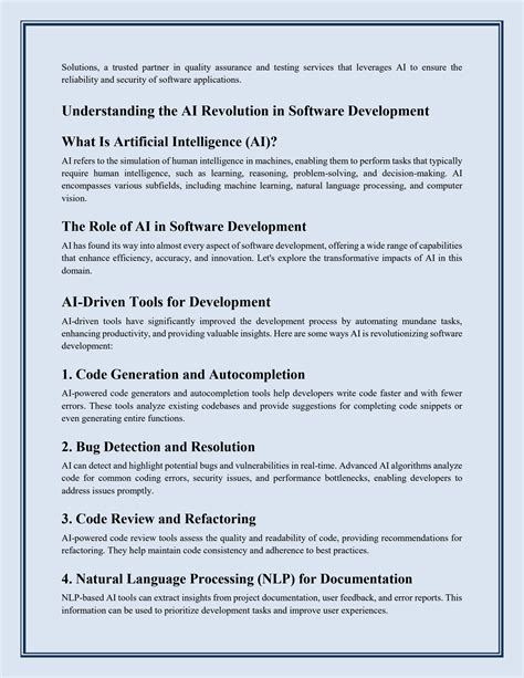 How Artificial Intelligence Is Revolutionizing Software Development