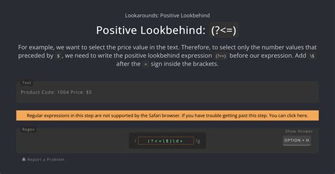 Learn Positivelookbehind Not Accepting Working Answer