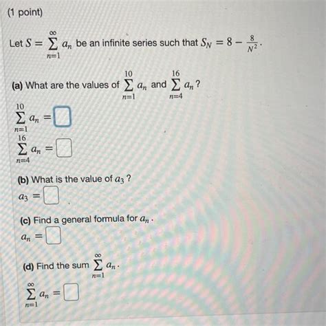 Solved Point Let S N An Be An Infinite Series Such Chegg Com