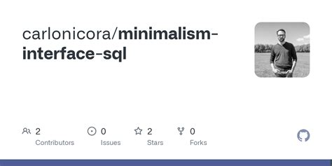 GitHub Carlonicora Minimalism Interface Sql