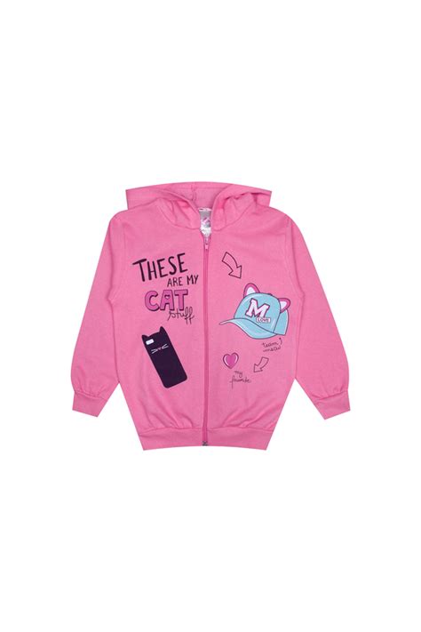 Conjunto Menina Moletom Boné Fofinho Cor Salmão