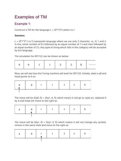 numericals on turing machine pdf theory of computation
